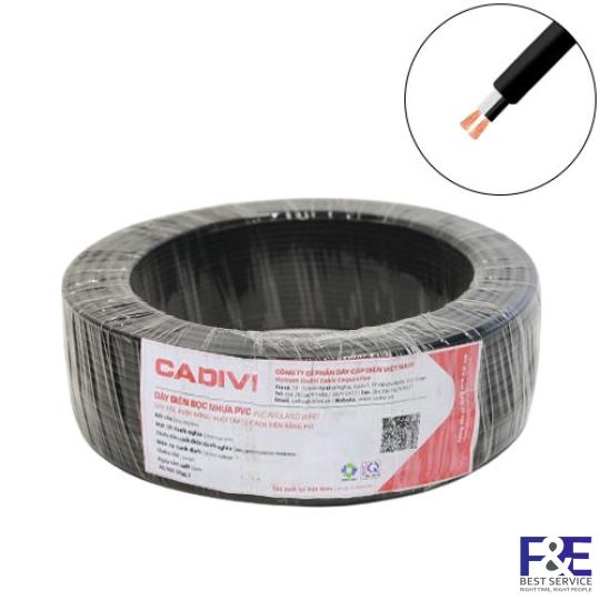 Dây điện đôi Cadivi VCmo 2x4 mm2 (Đen) - 300/500V